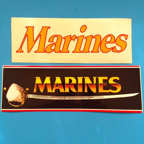Vintage Marines | Wall Decor | Set Of 2 Vtg Marines Bumper Sticker Usmc ...